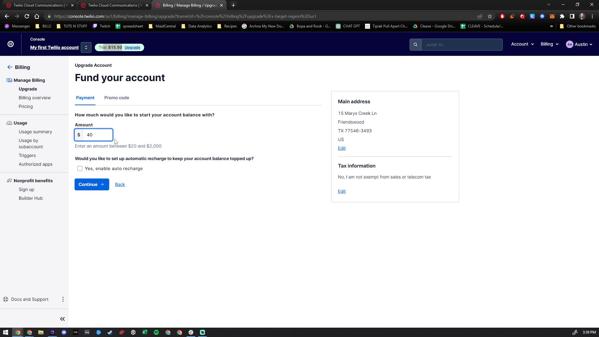 Watch Twilio Setup! | Streamable