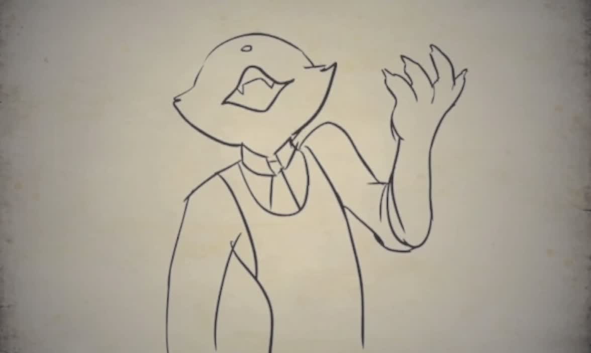 storyboard of earliest short film, animation lackadaisy 2013