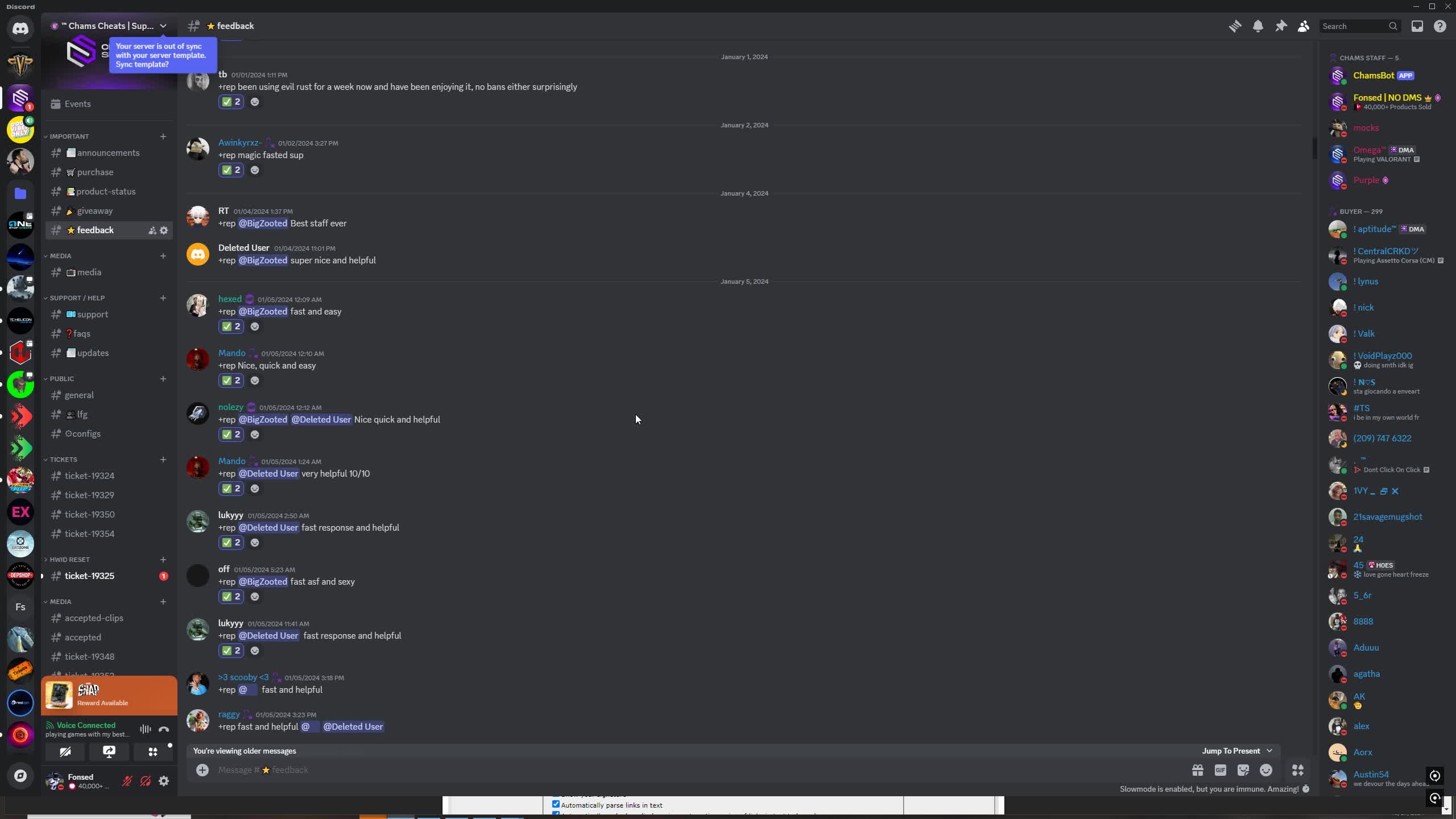 Watch Chams Cheats Vouches 40,000+ Products Sold | Streamable