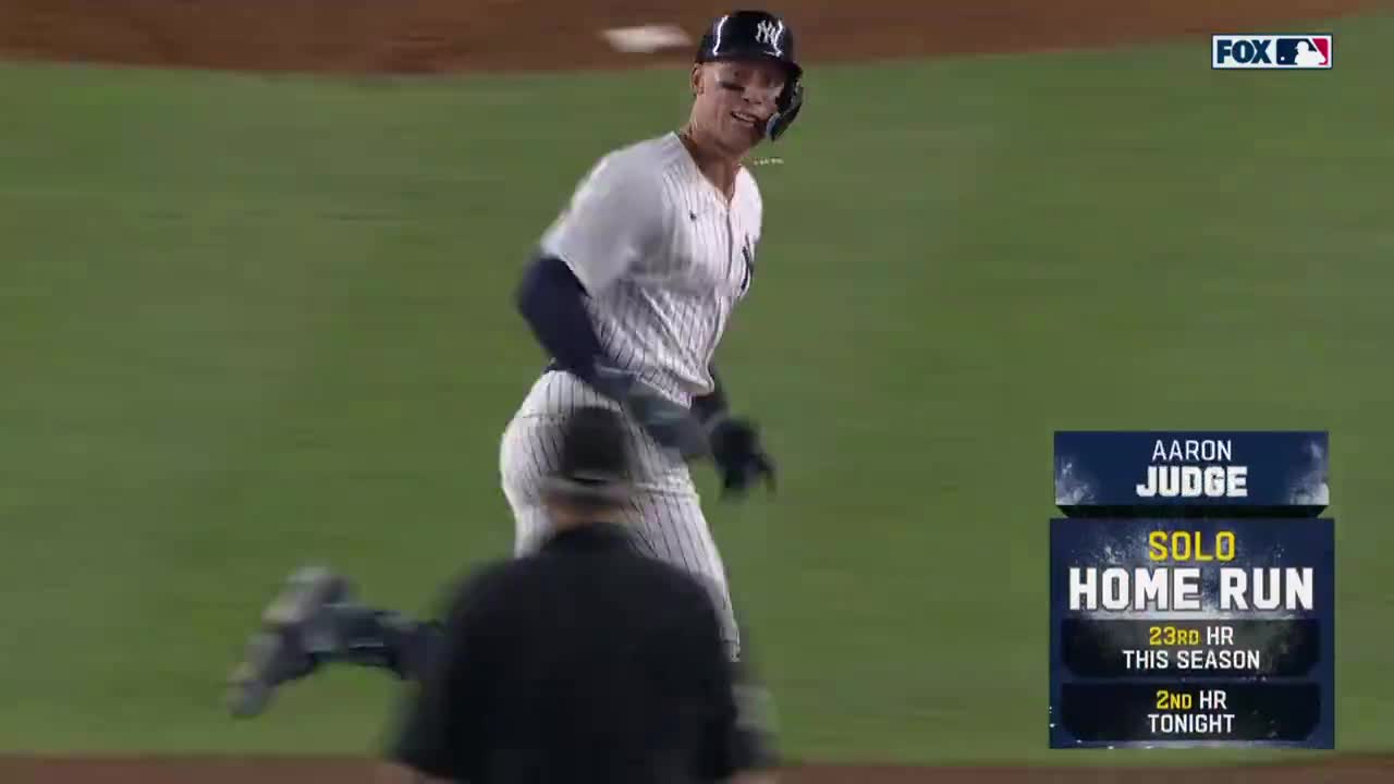 Watch MLB - Aaron Judge hits his 2nd homer of the night and his Major League leading 23rd of the ...