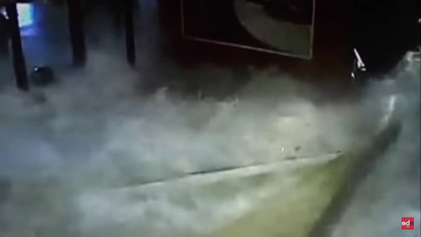 Shark-filled aquarium explodes in Shanghai shopping centre