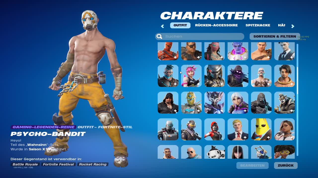 Fortnite Warranty 3ᆞ120+ Skins, Psycho Bandit + Gold Midas & Leviathan ...