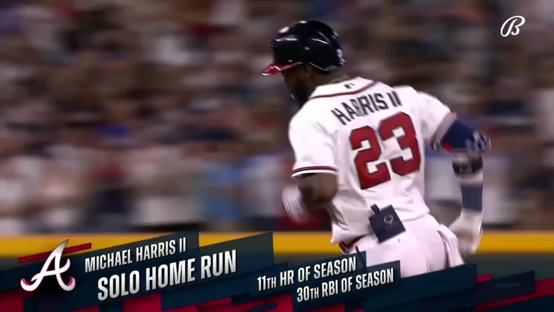 Watch Michael "Money Mike" Harris II hits his second home run of the ...