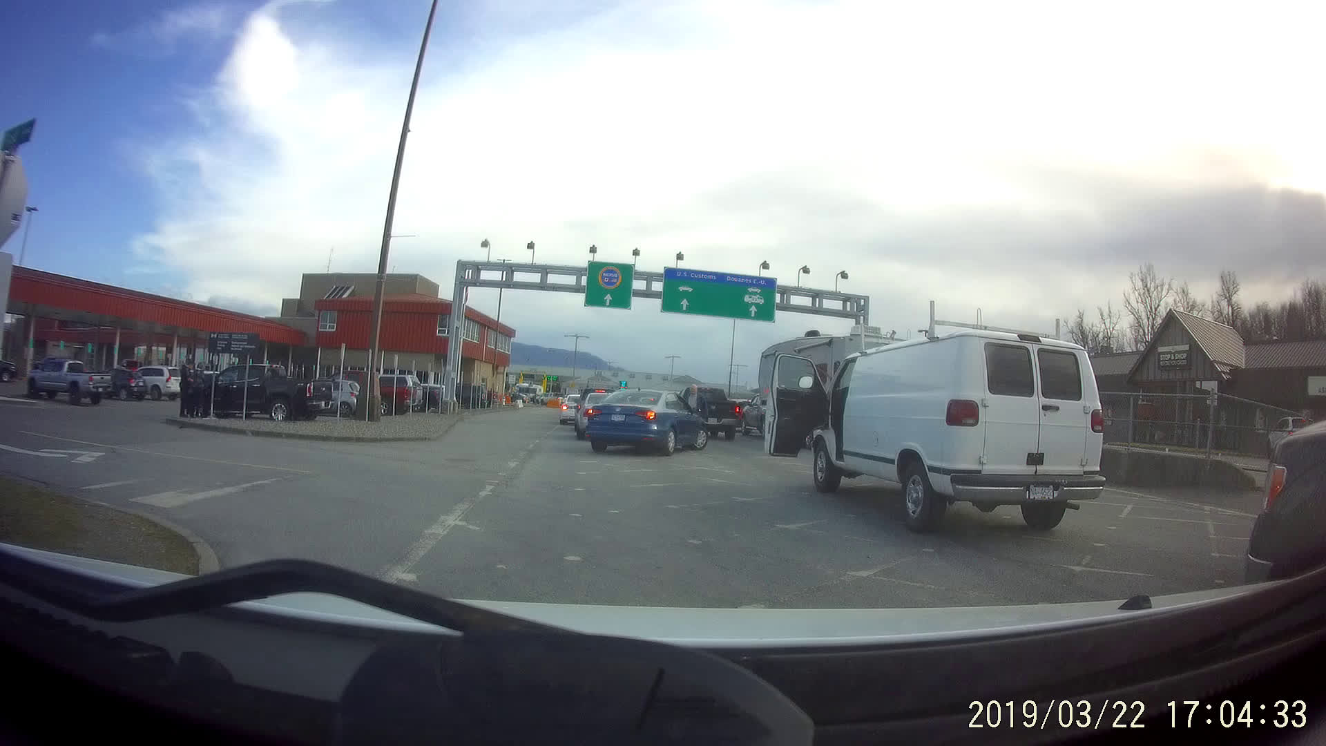 NEXUS lane cutter gets yelled at by old man with one hand.