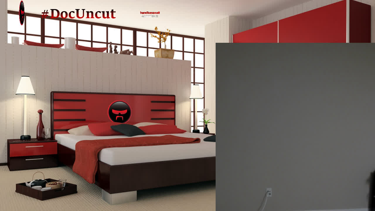 The doc shows off his unfinished bedroom