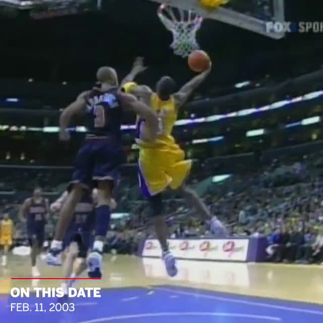 Kobe behind the back reverse slam dunk