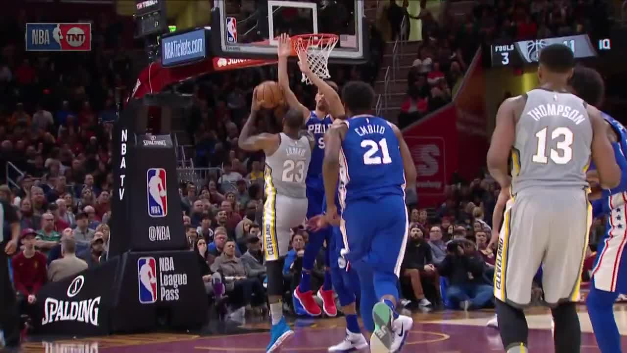 Watch [Highlight] LeBron splits the defense with the behind back ...