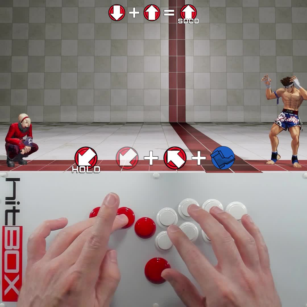 Watch HB - KOFXV - Ash - Nivose - SOCD Flash Kick (Charge D + U + K) | Streamable