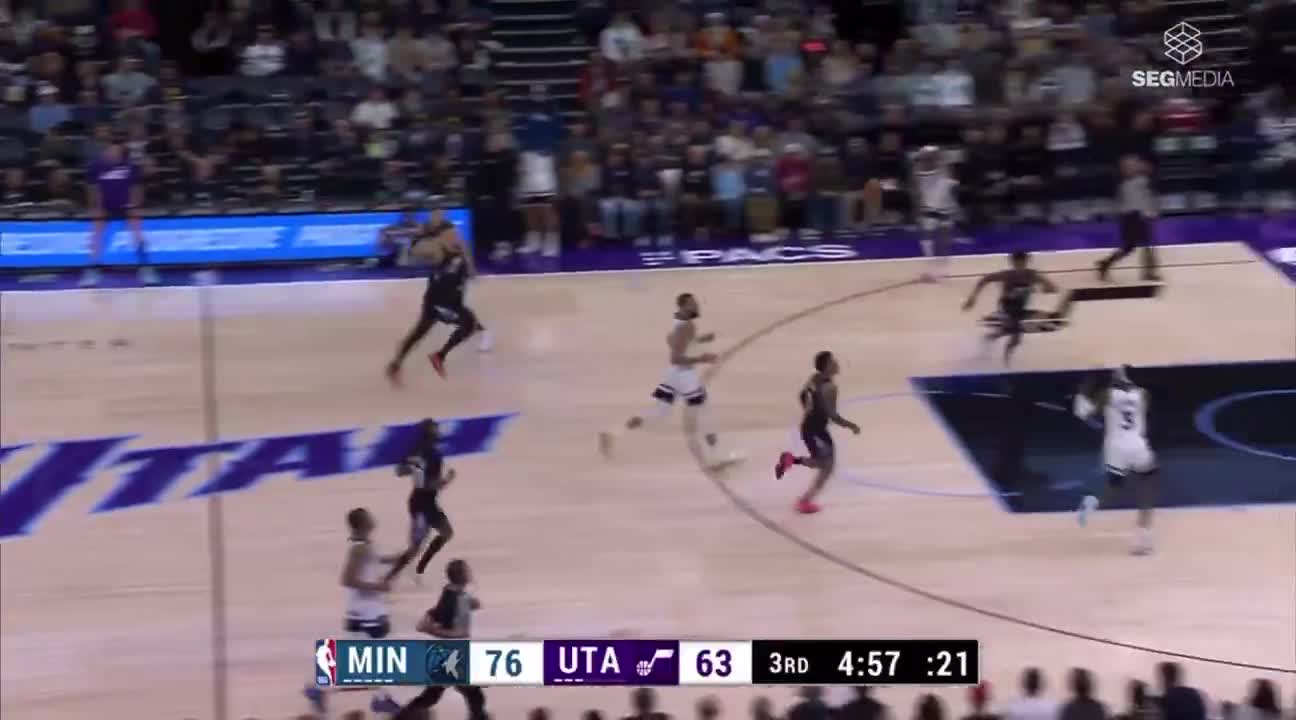 Watch [Highlight] Anthony Edwards Shows Off His Vision with a Nice Transition Pass to McDaniels ...