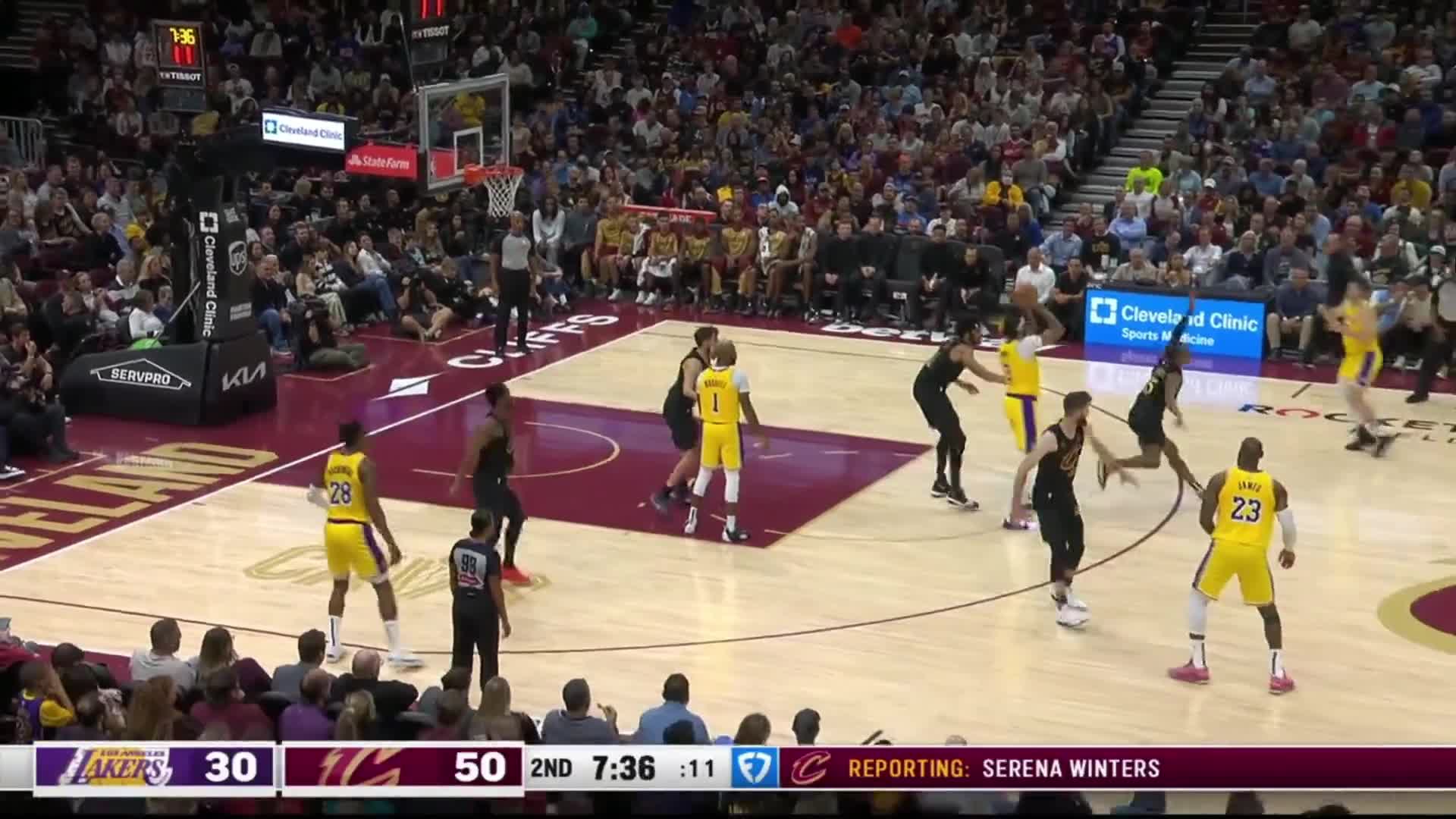 Watch [Highlight] Jarrett Allen gets that weak stuff out of here and forces the shotclock ...