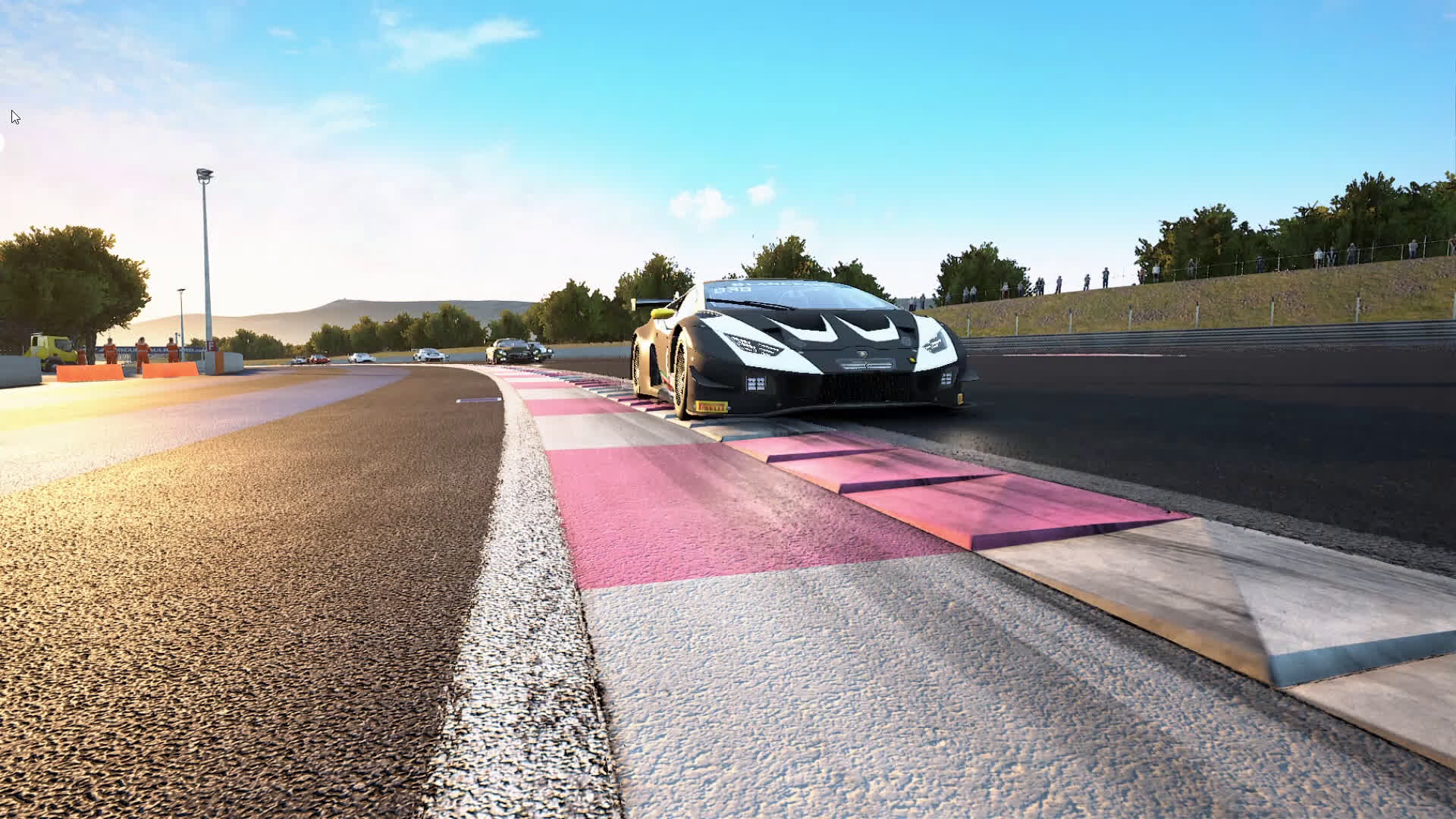 PR back straight 1st lap