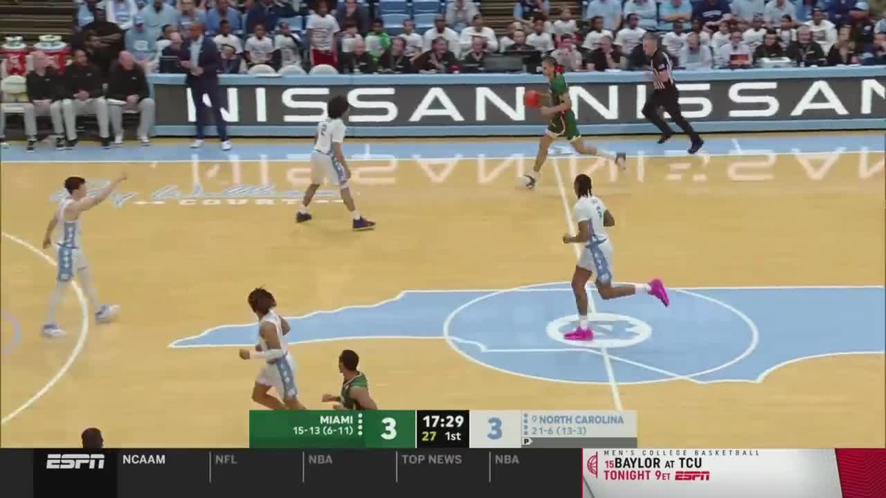 Watch Miami vs. North Carolina Full Game Replay | 2023-24 ACC Men's Basketball | Streamable