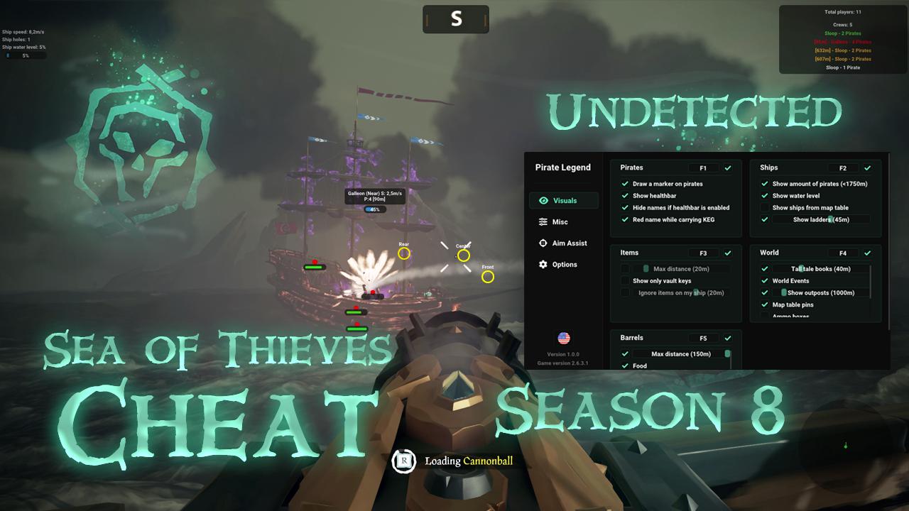 Watch Sea of Thieves | Cheat | Cannon Prediction | ESP | External Hack Season 8 | FREE TRIAL ...