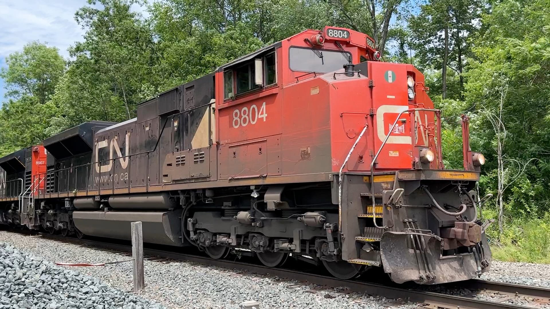 HiDef: Canadian National 8804 South At Donation Road!-(6/13/2023!)