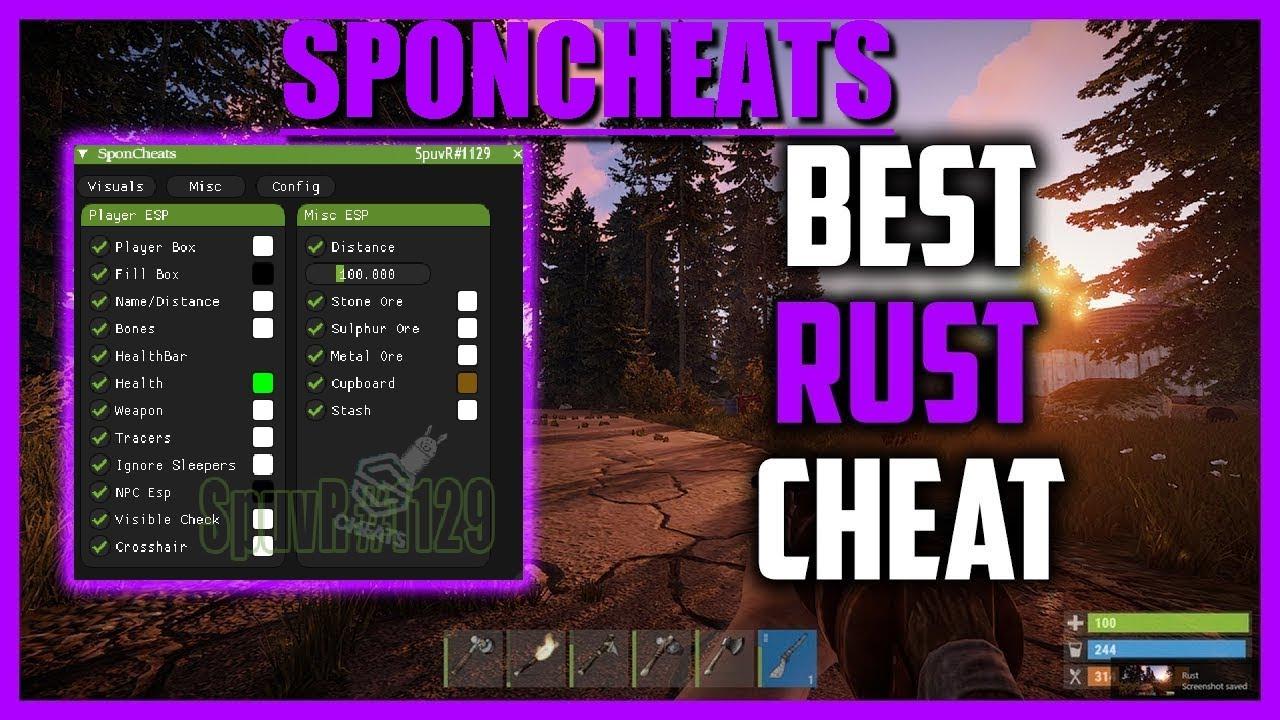 Watch SPONCHEATS Rust Cheat _ Showcase _ Best LEGIT cheat of 2021 _ Esp - No recoil - Always Day ...
