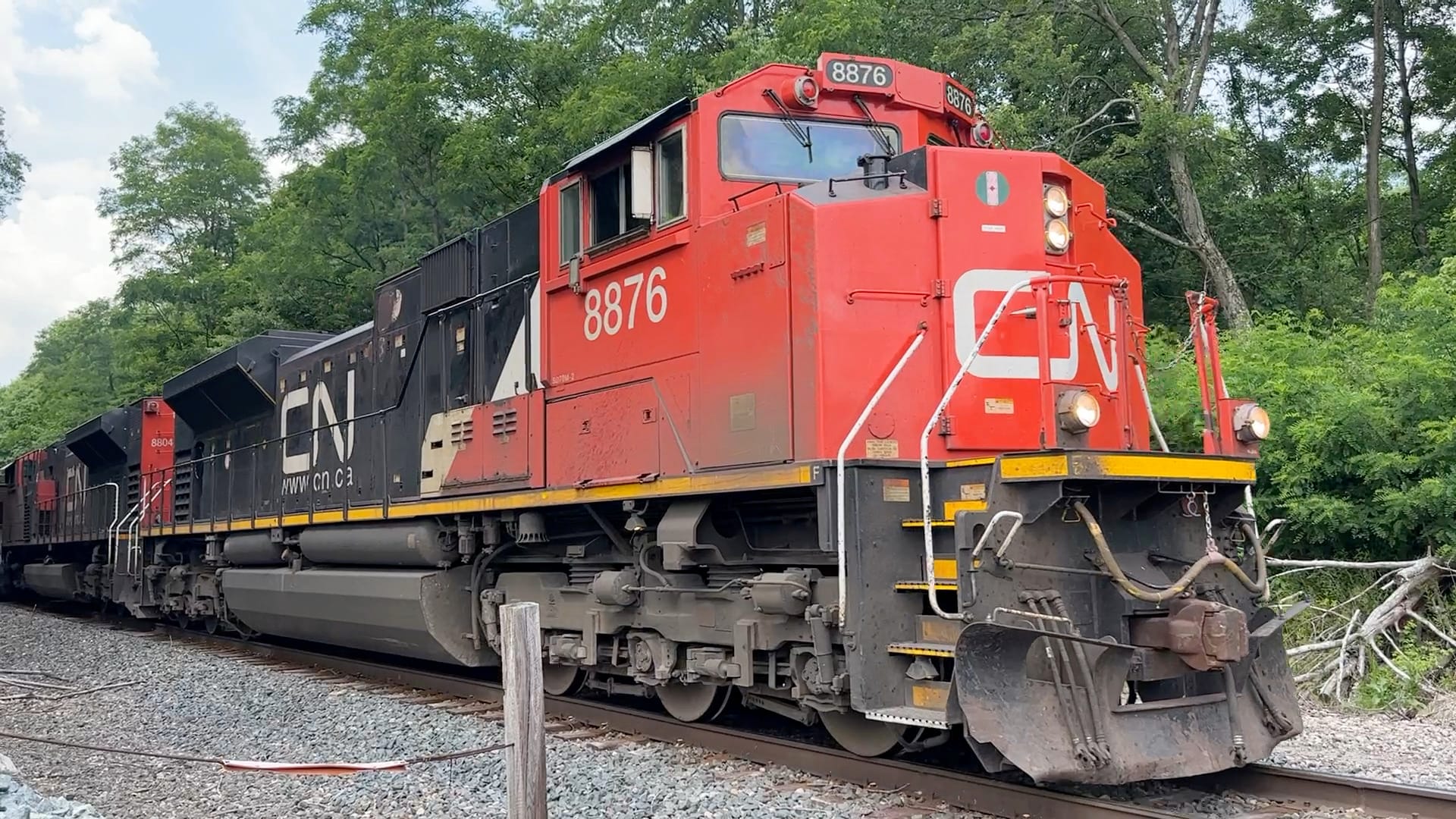 Watch HiDef: Canadian National 8876 South At Donation Road!-(6/21/2023!) | Streamable