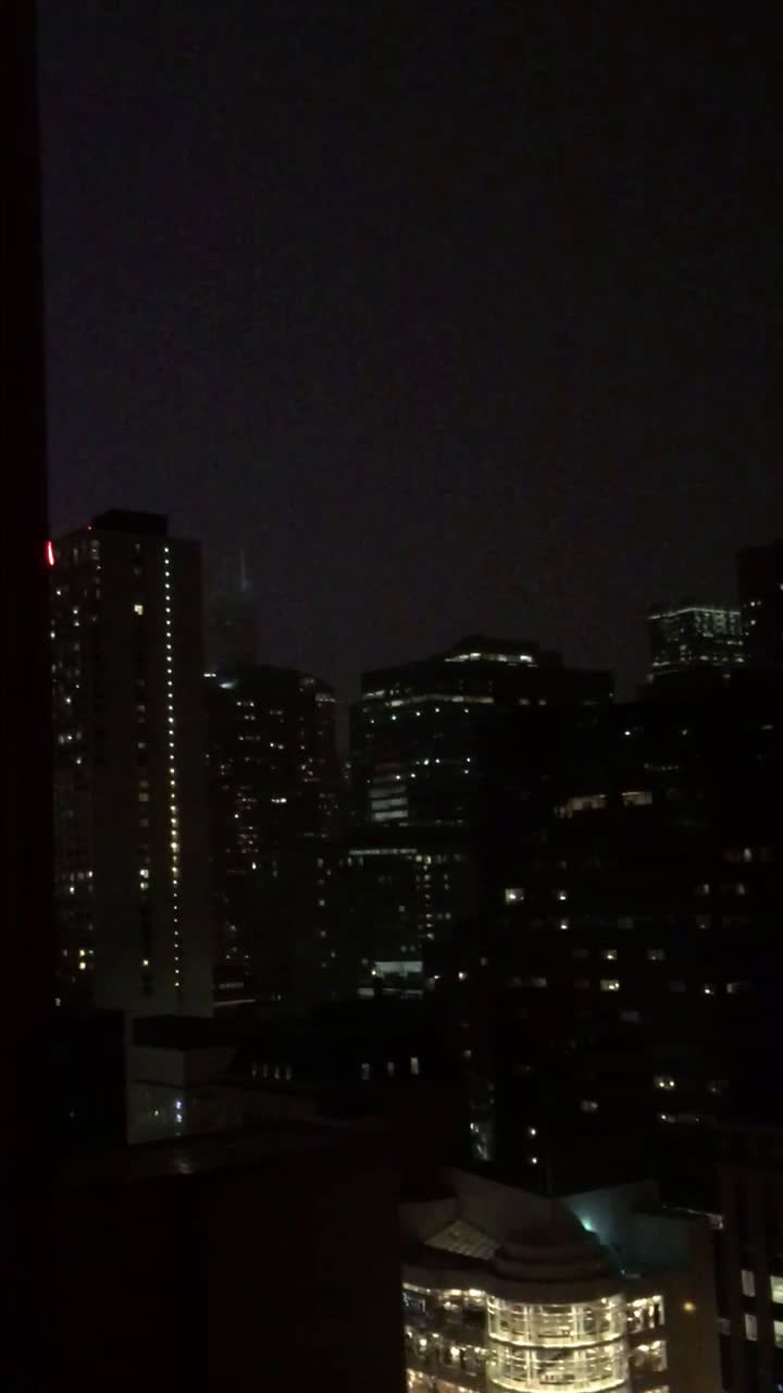 Lightening strike the Trump Tower in Chicago as he speaks to congress.