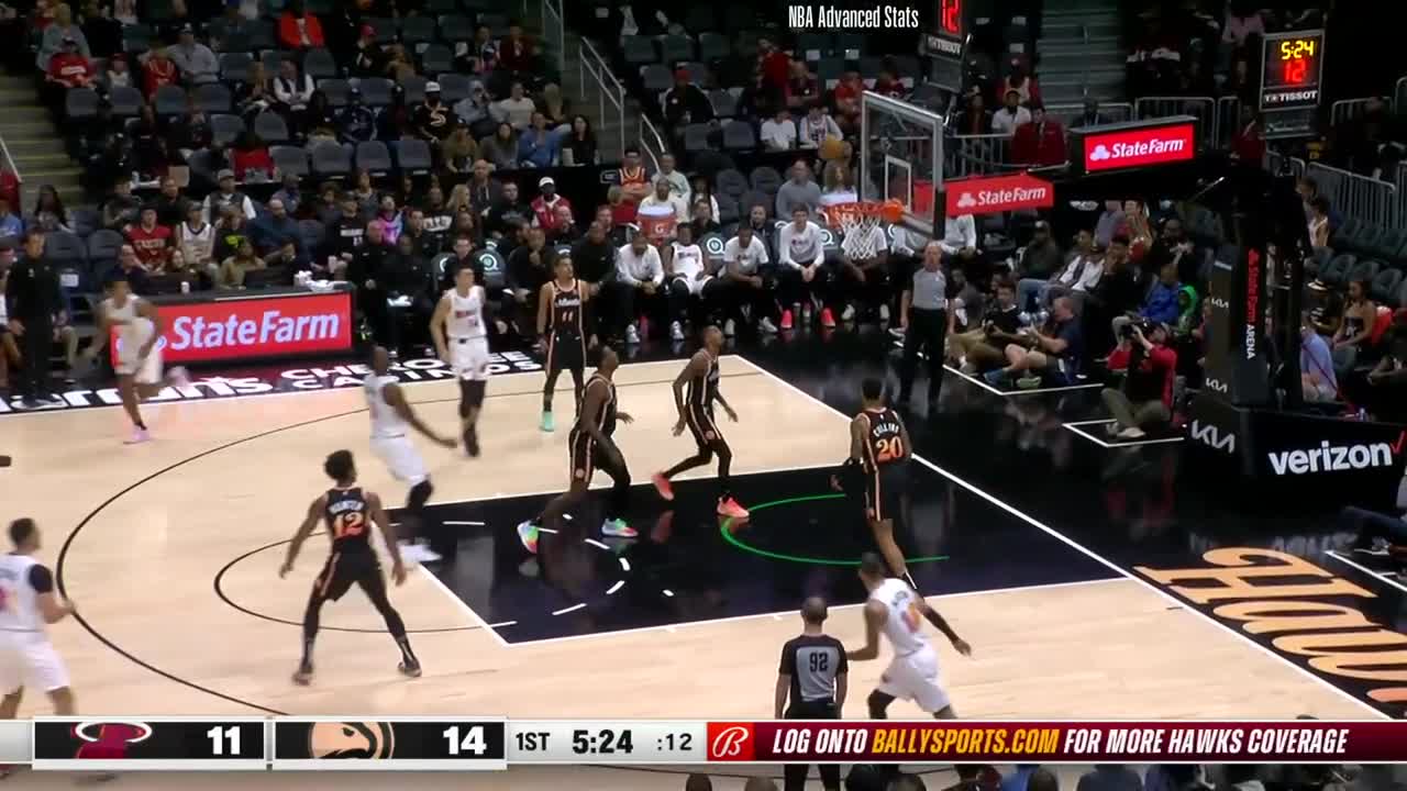 Bam gets to the mid, hits the J