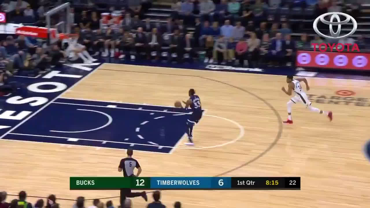 Lord Robert Covington going for that 2-handed SLAM while Giannis ...