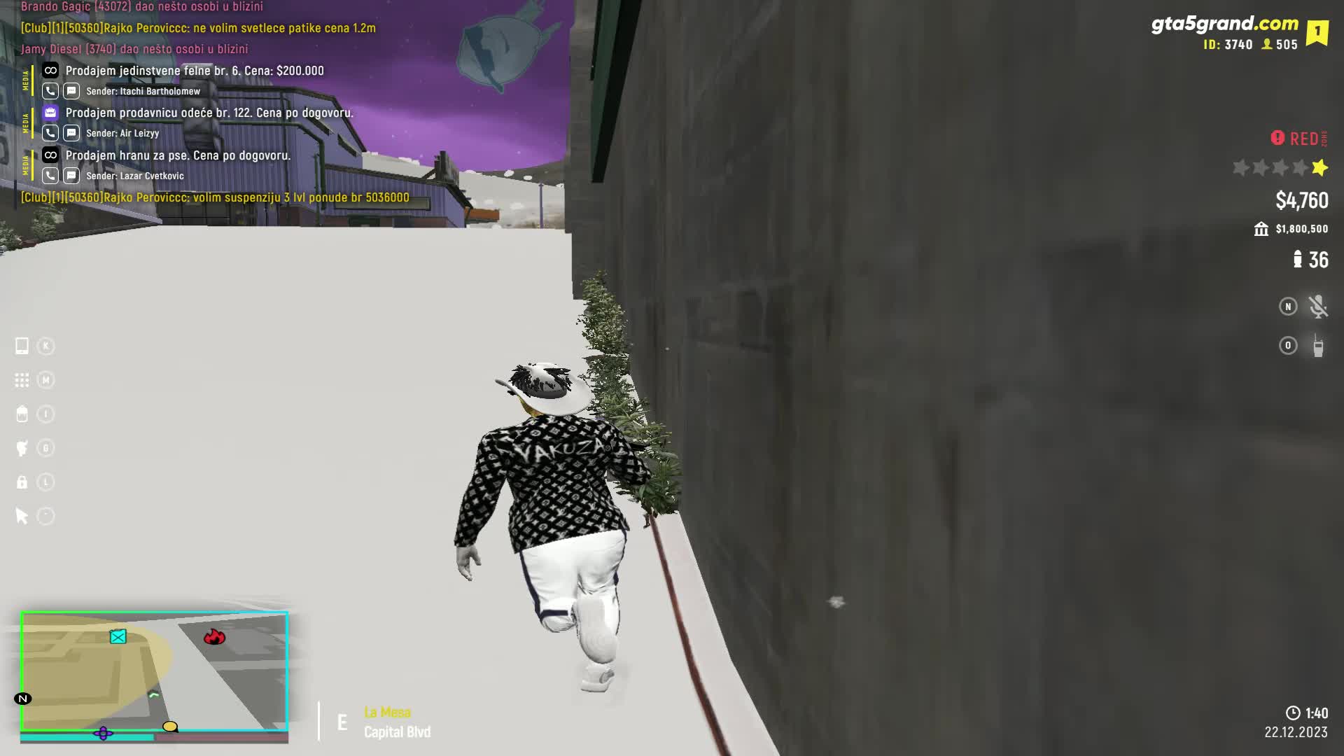 ulazenje u krug pre pocetka dogadjaja