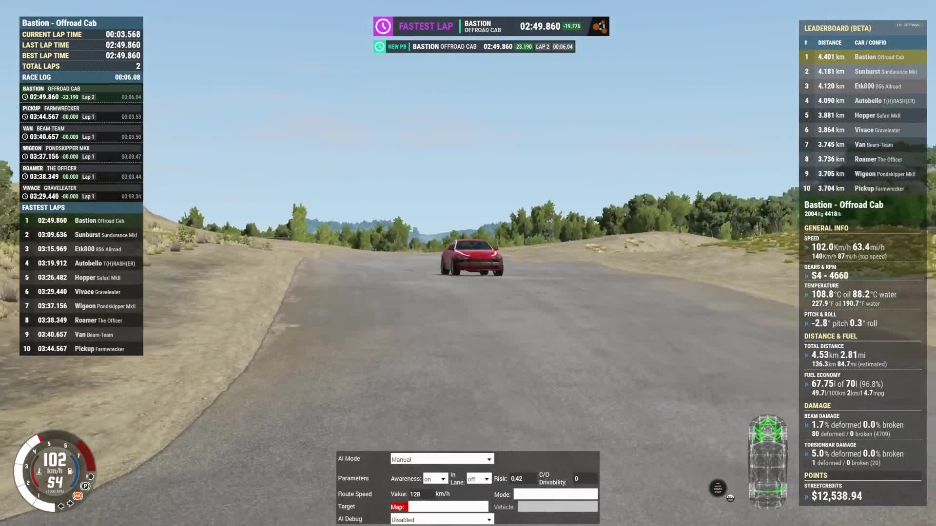 Watch BeamNG.drive lap-timer-popup-wip-ui-mod | Streamable