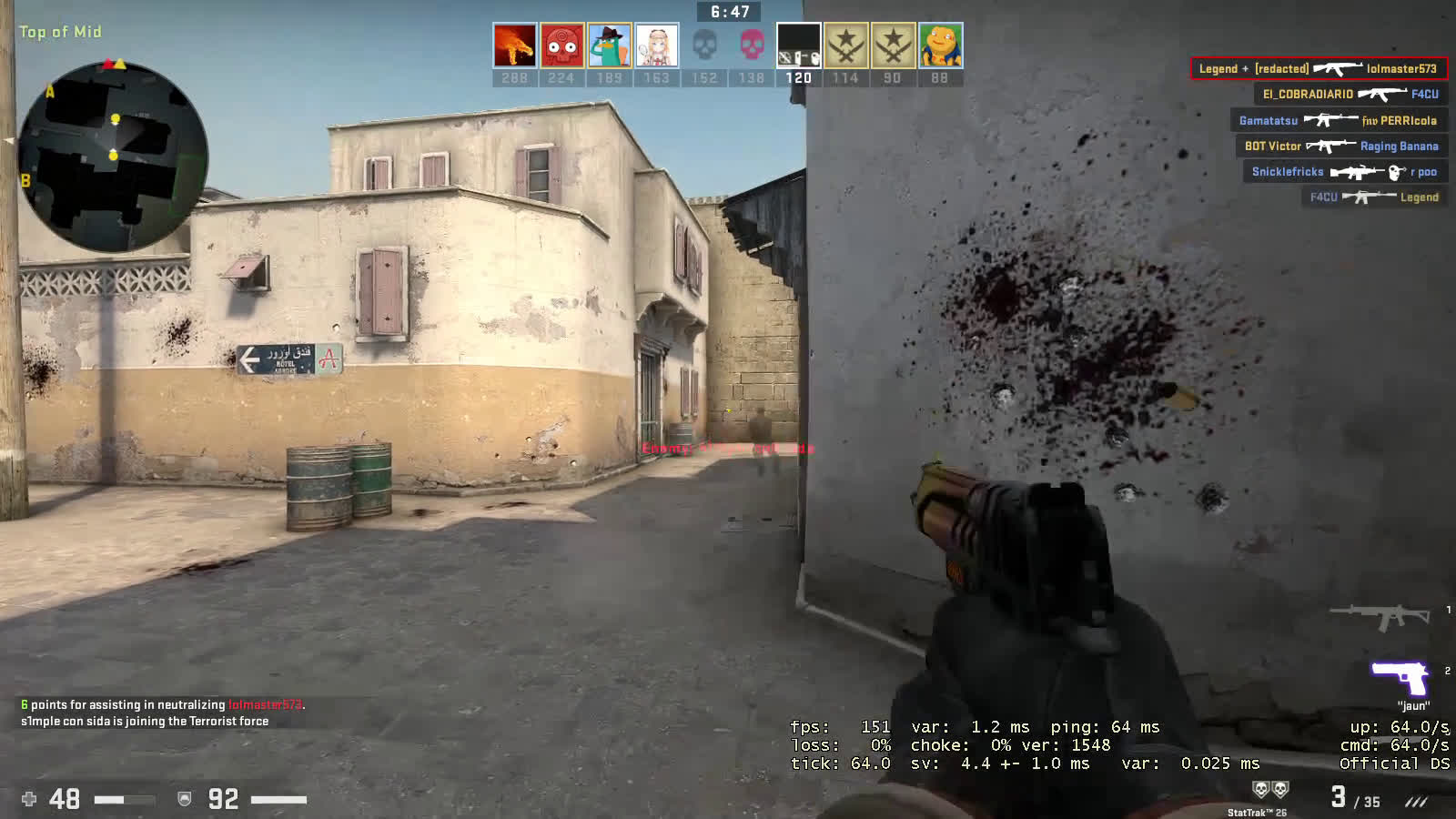 Watch aim at the cheater, they'll auto-aim at you | Streamable