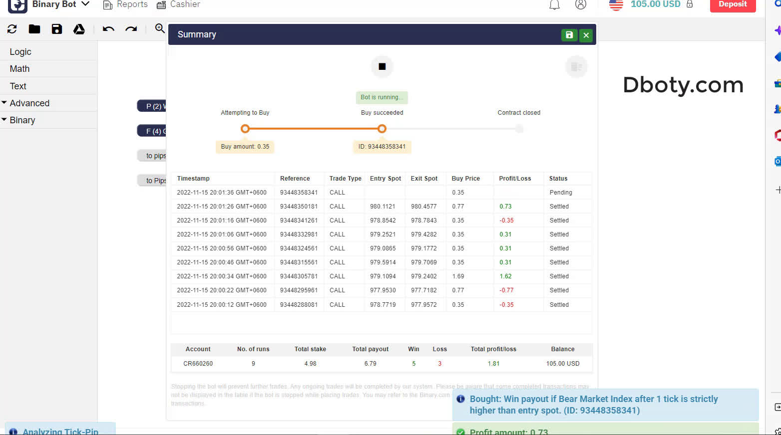 Watch Dboty - Tick Pip Deriv Bot | Streamable