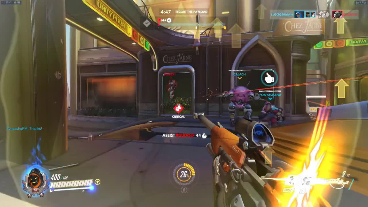 Genji's deflect hitbox.