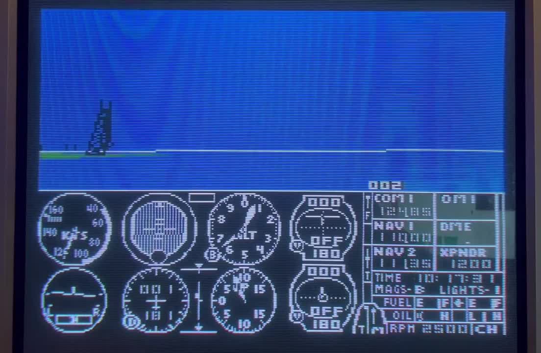 Flight Simulator 2 on Atari8bit