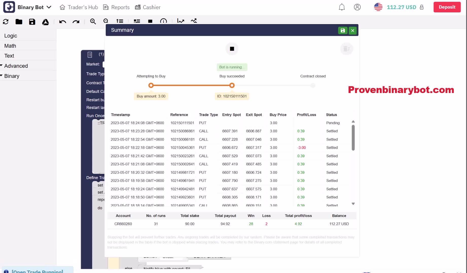 pbb - Low Risk Manager Deriv Bot 2