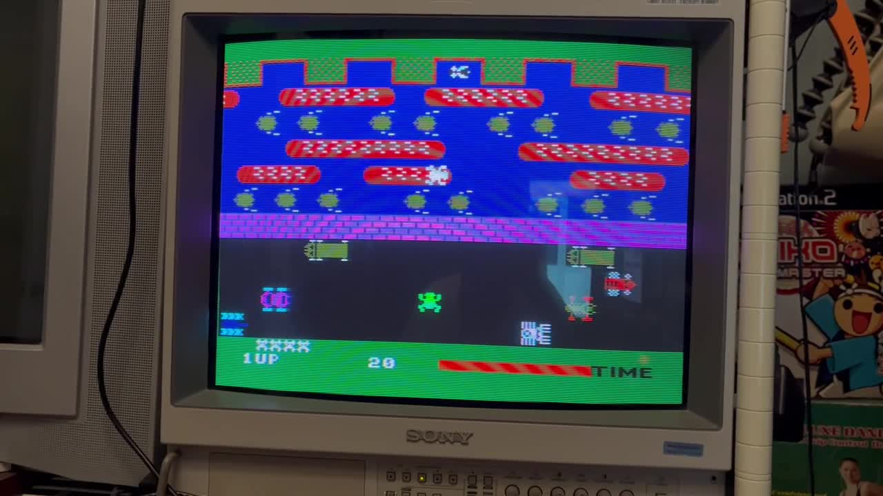 Watch Starting Colecovision Frogger with the ASTERISK key press on the ...