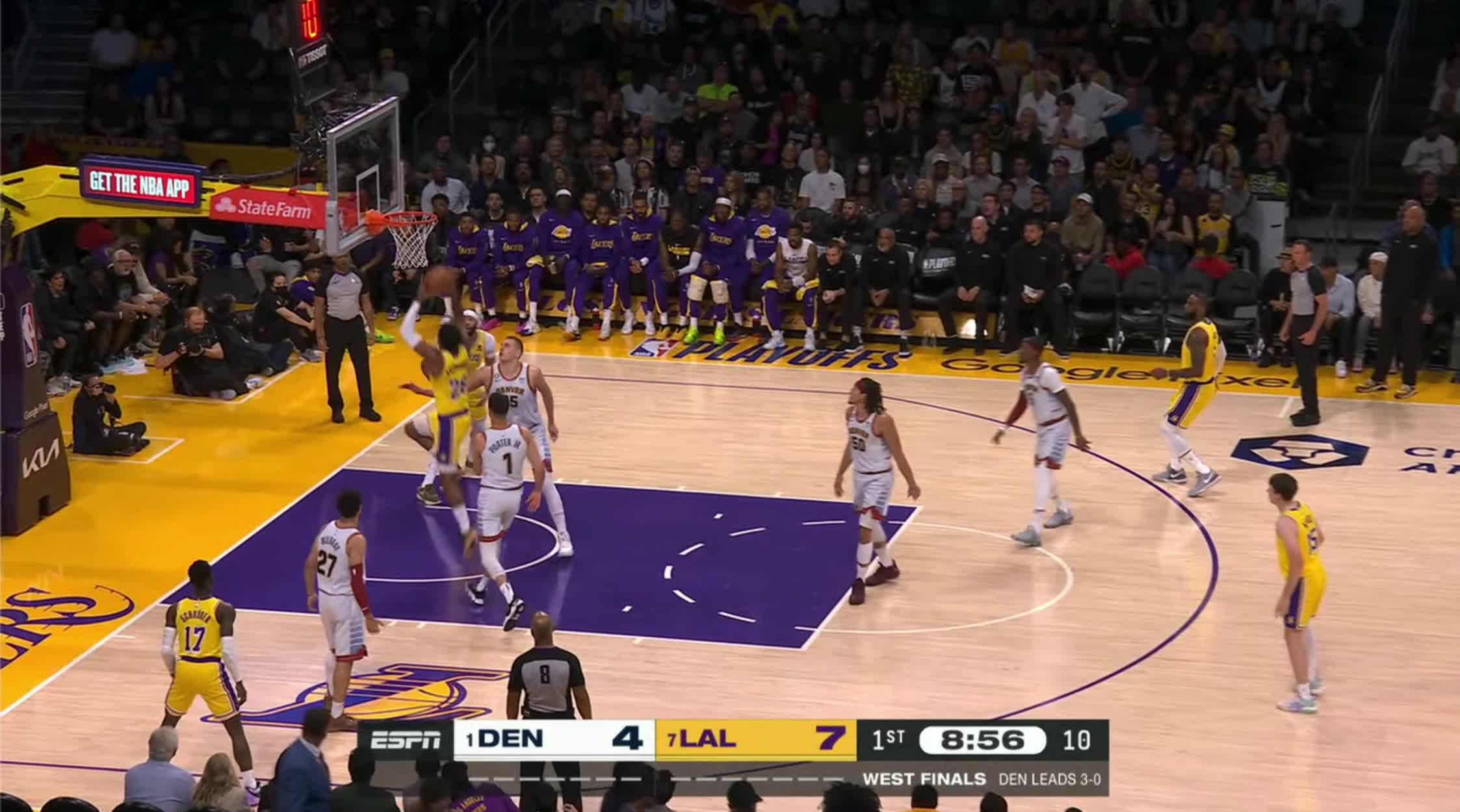 [Highlight] Rui Hachimura Attacks the Rim for a Strong Dunk!