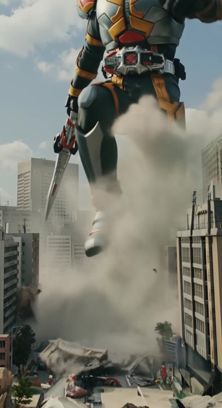 Watch freepik__dramatic-lowangle-shot-a-colossal-kamen-rider-stom ...