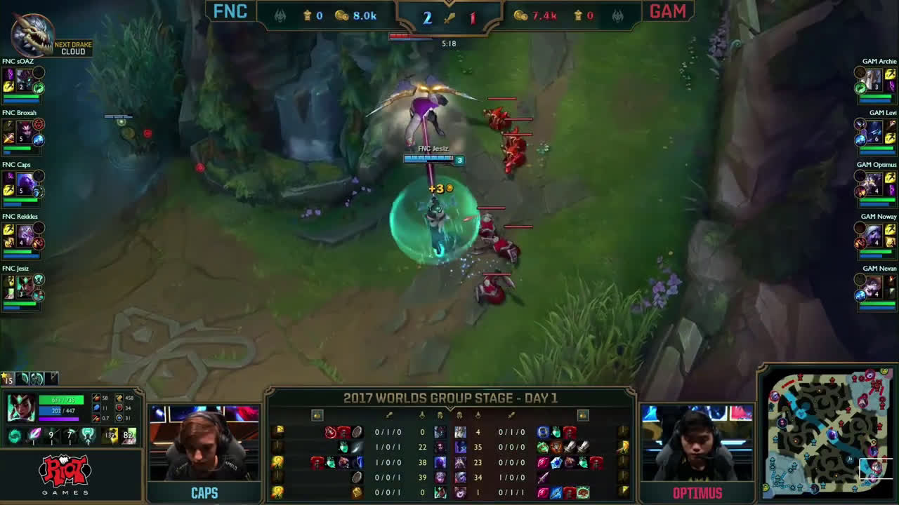 FNC vs- GAM - Group Stage Day 1 - 2017 World Championship - Fnatic vs ...