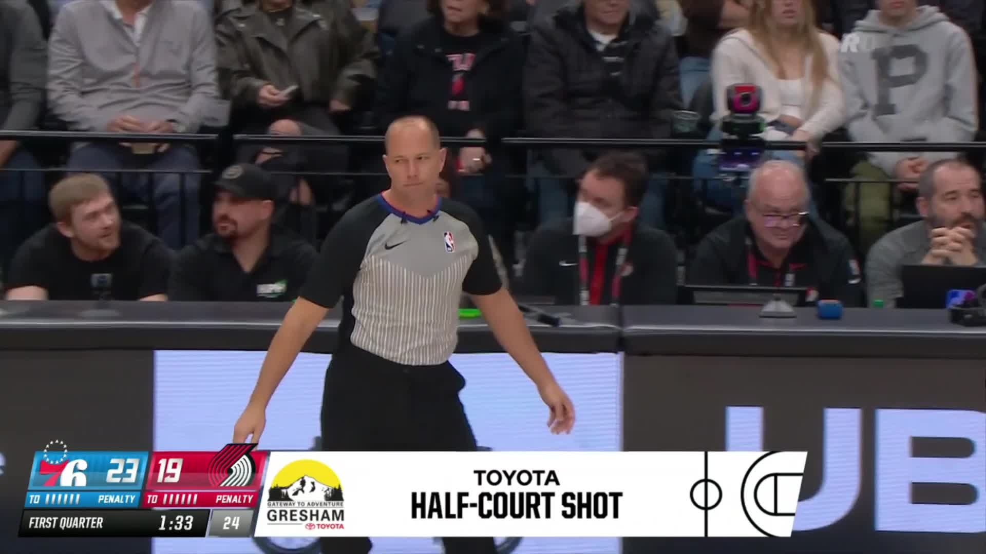 Watch Ref gives Chauncey and Pat Bev offsetting techs, Bev fist bumps ...