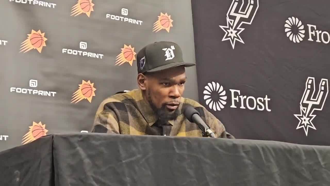 Watch "There's beauty in the struggle." Kevin Durant after Suns fall three games under .500 ...