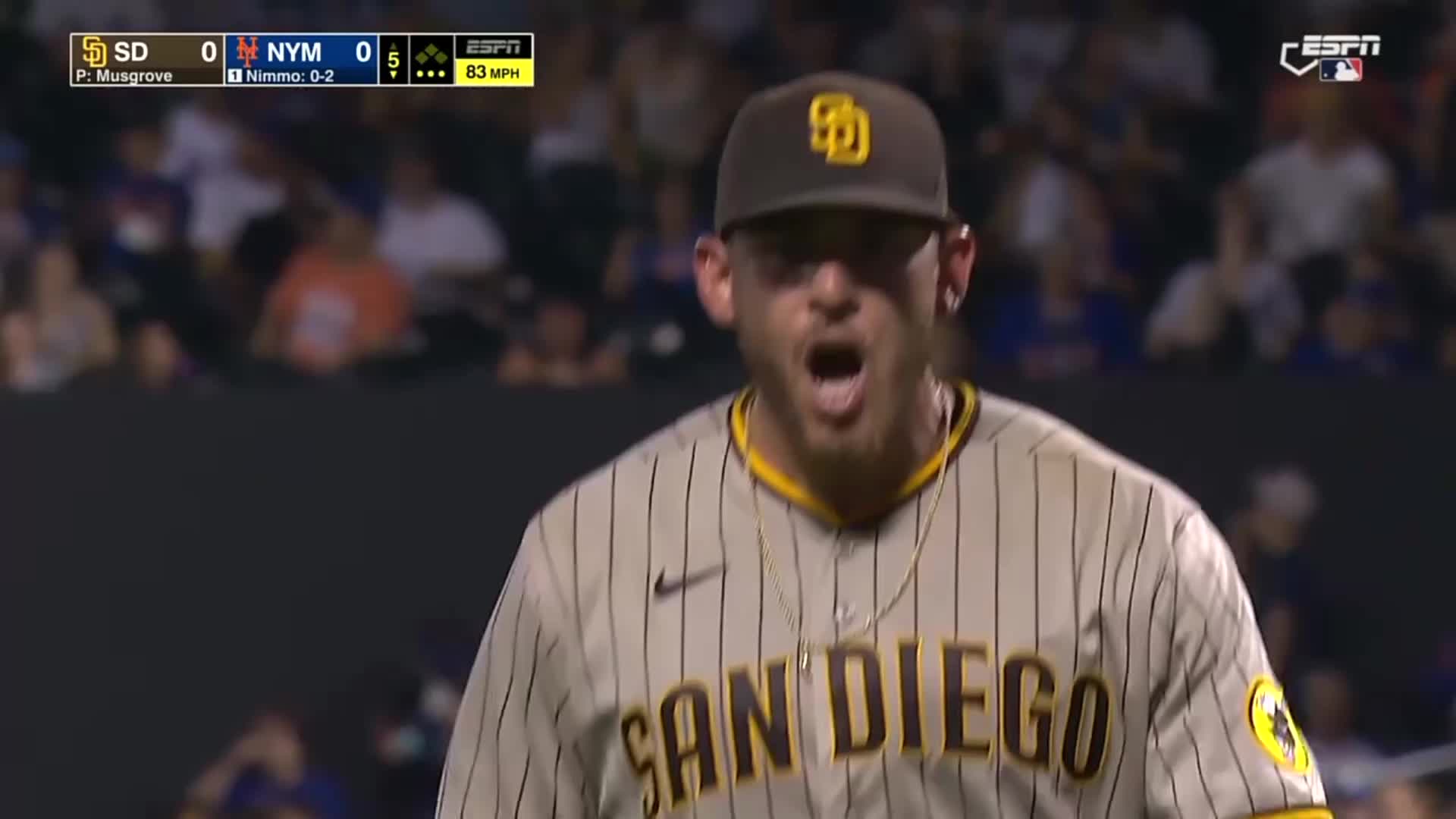 Mets fans boo as their team fails to capitalize with two on and no outs.