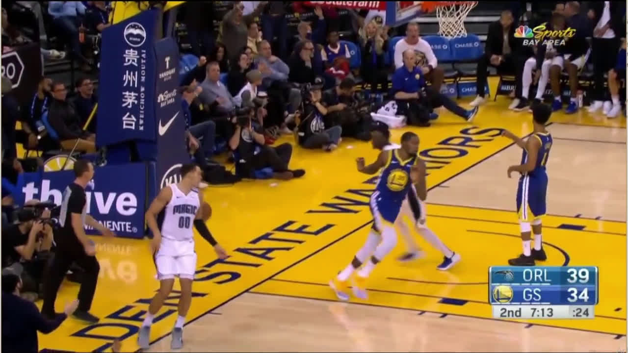 GSW vs ORL 11-26-18 - Aaron Gordon's Business Decision