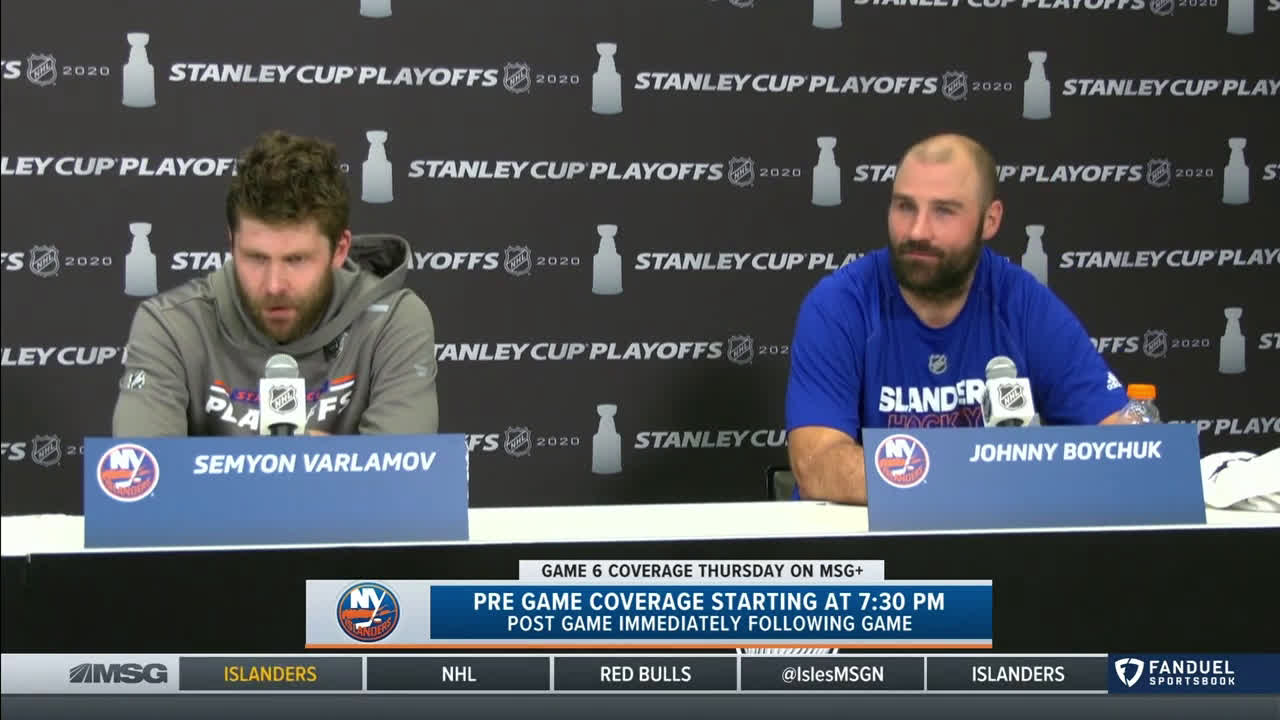 Varlamov on his Slide Celebration