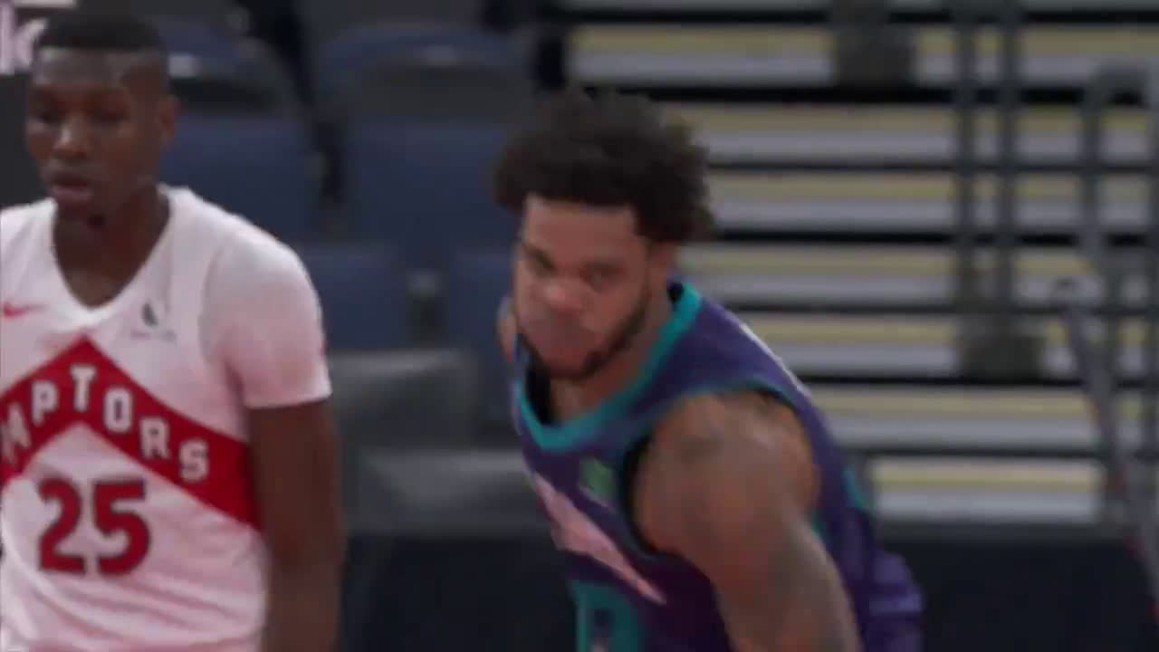 Miles Bridges reaches way back over Boucher