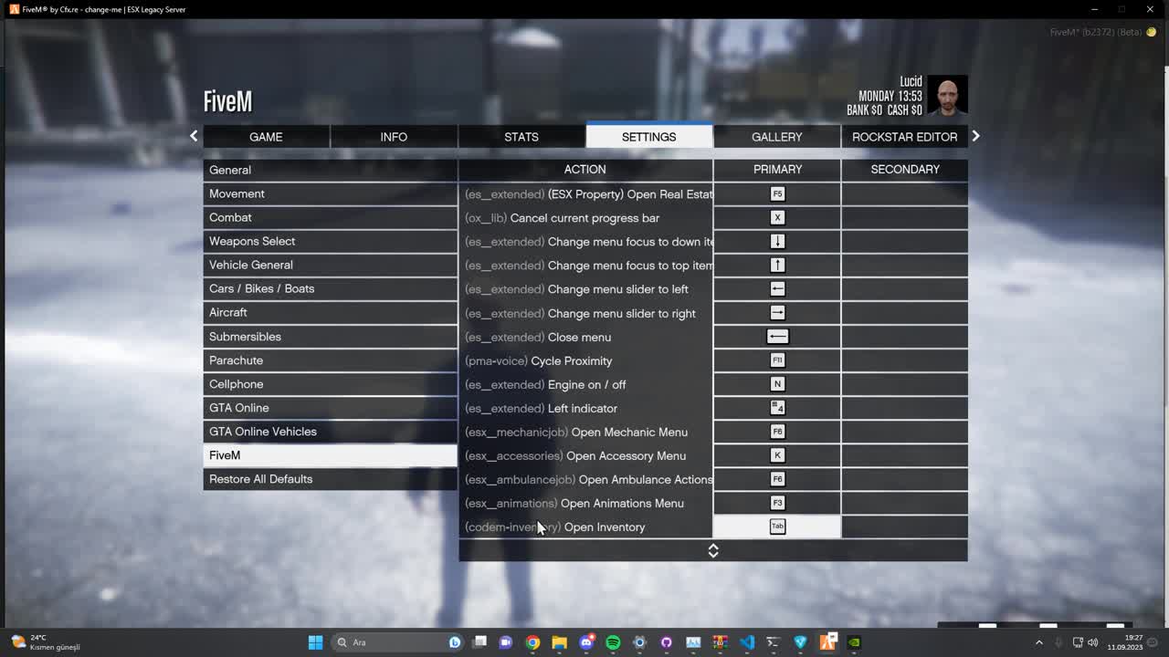 codem inventory keymapping