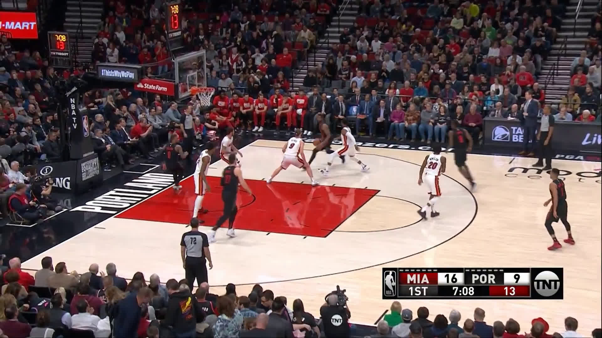 Moe gets up quick for the slam