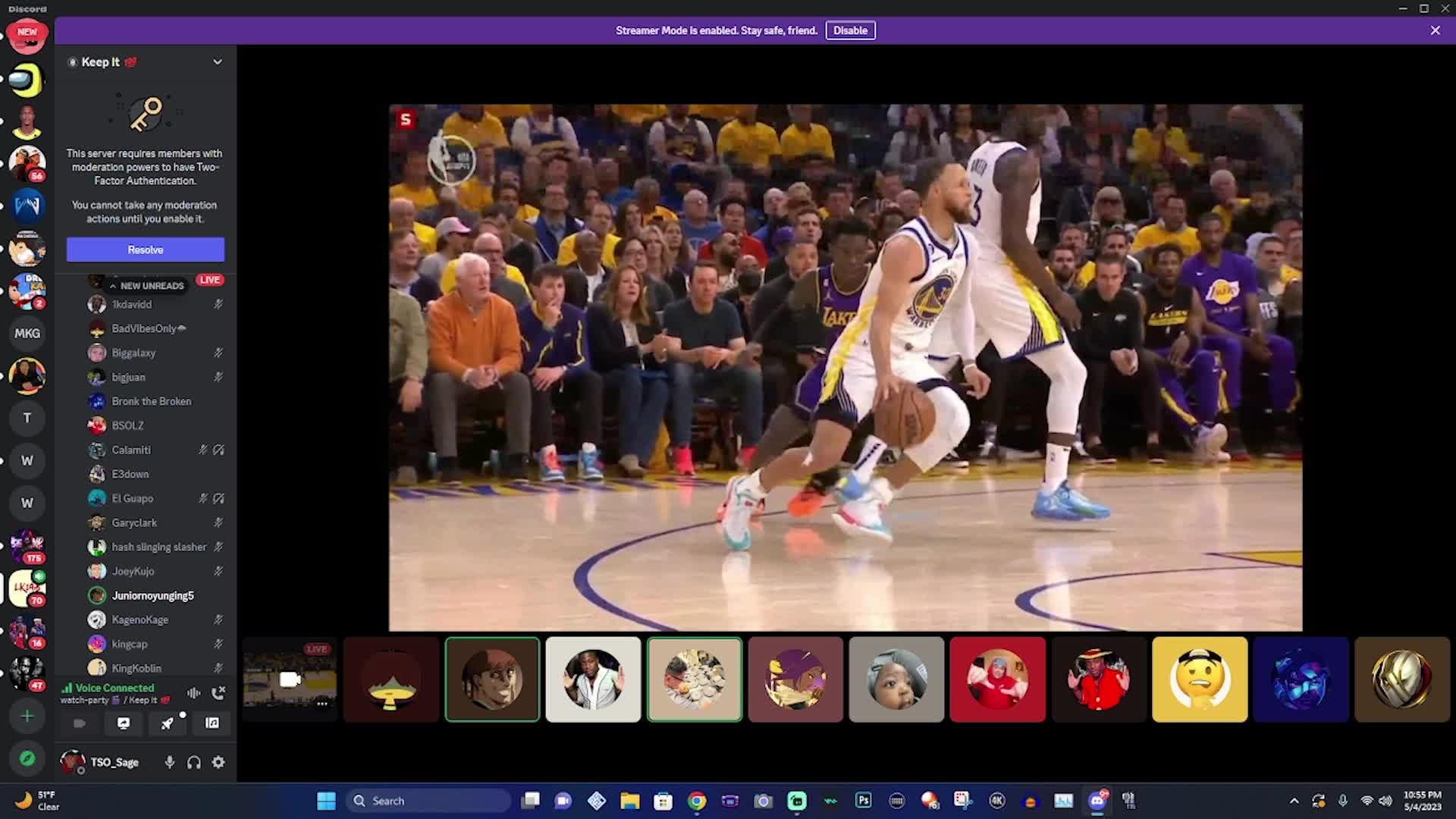 LAL vs GSW G2 WATCH PARTY