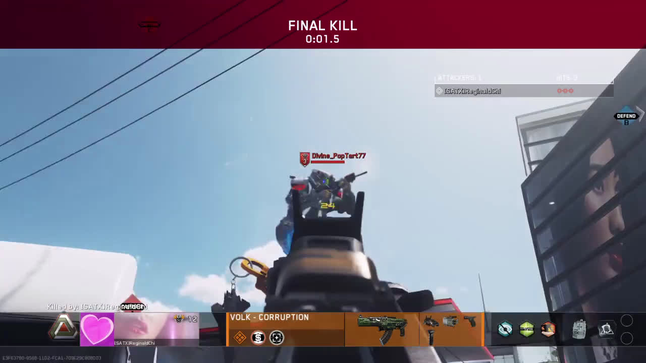 Final killcam with Headsman axe and corruption