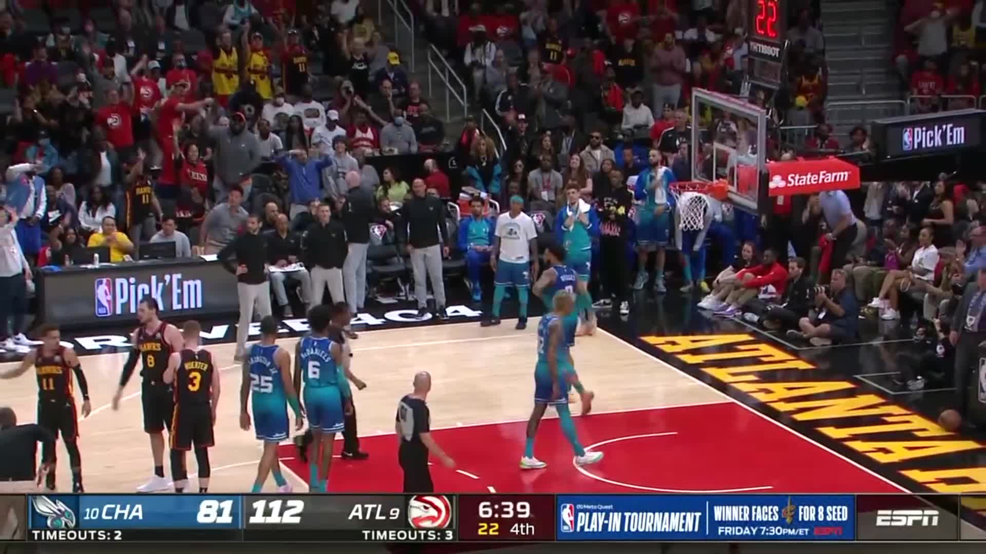 Miles Bridges ejected and slaps at fan on the way to the locker room.