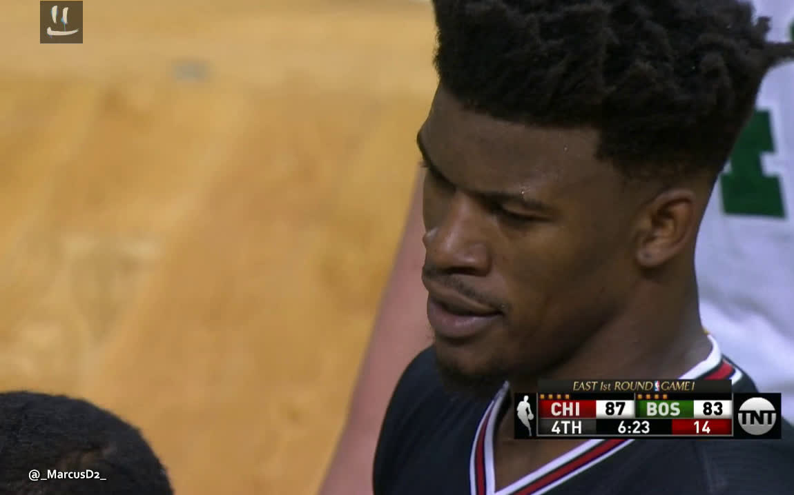 Watch Avery Bradley, Jimmy Butler during the jump ball. | Streamable