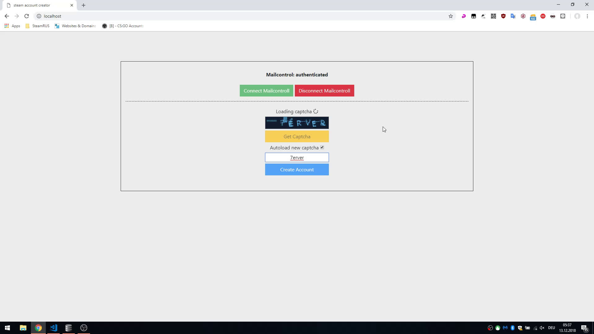 Steam Account Creator