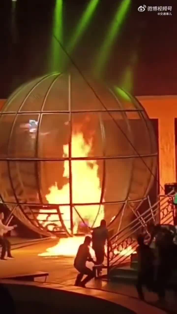 Motorcycle Cage Stunt Goes Horribly Wrong!