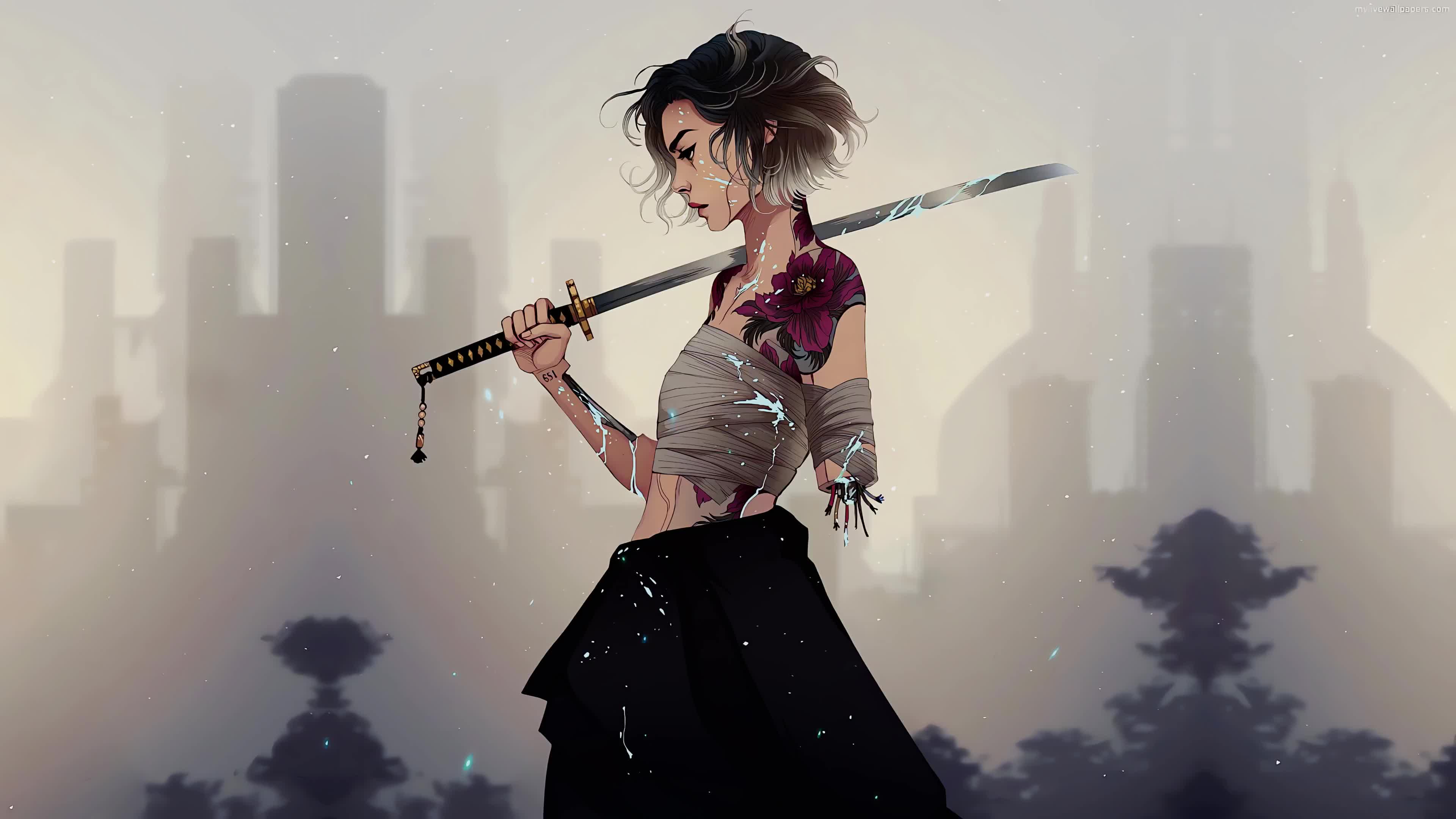 Watch Cyborg Samurai Live Wallpaper | Streamable