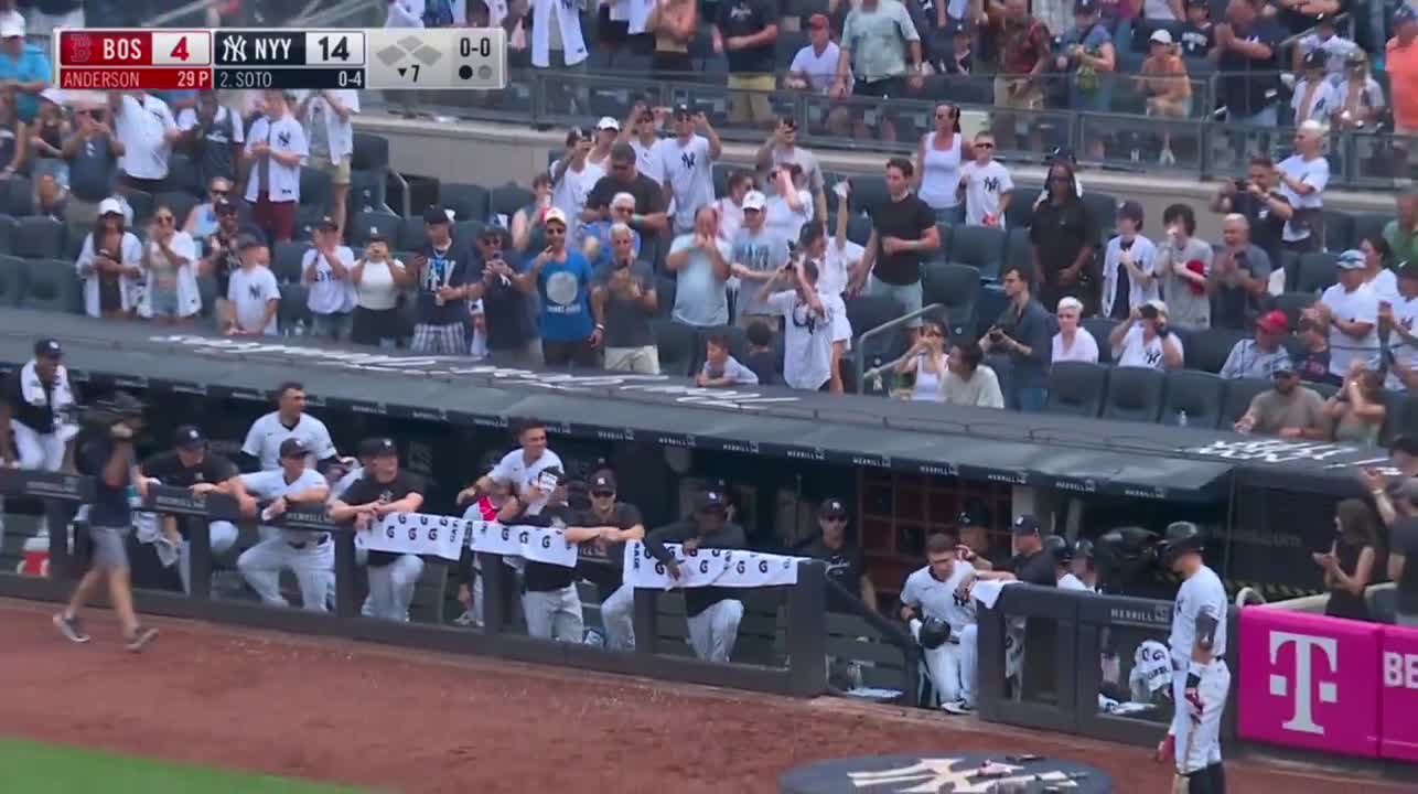 Watch Talkin' Yanks - Ben Rice didn't know how to accept his curtain call 😂😂 | Streamable